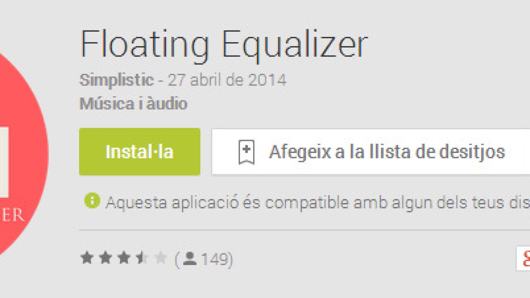 Floating Equalizer, completo ecualizador de sonido accesible en ...
