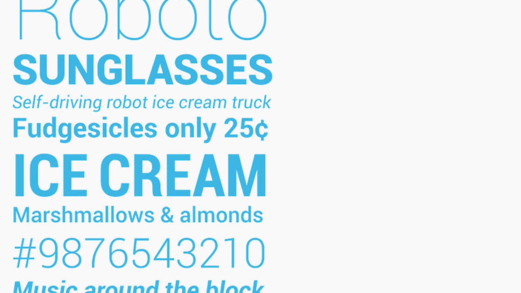 Roboto, la fuente de Android y Google, ahora es open source