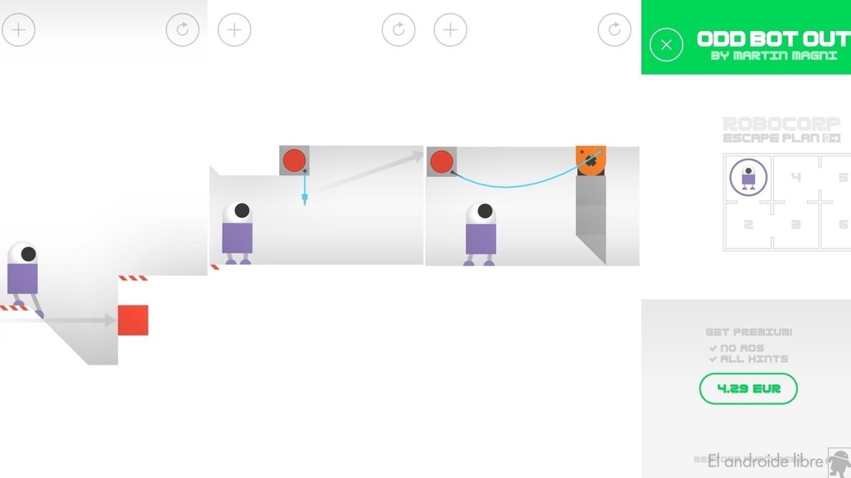Odd Bot Out: ayuda a este robot a escapar de 100 habitaciones