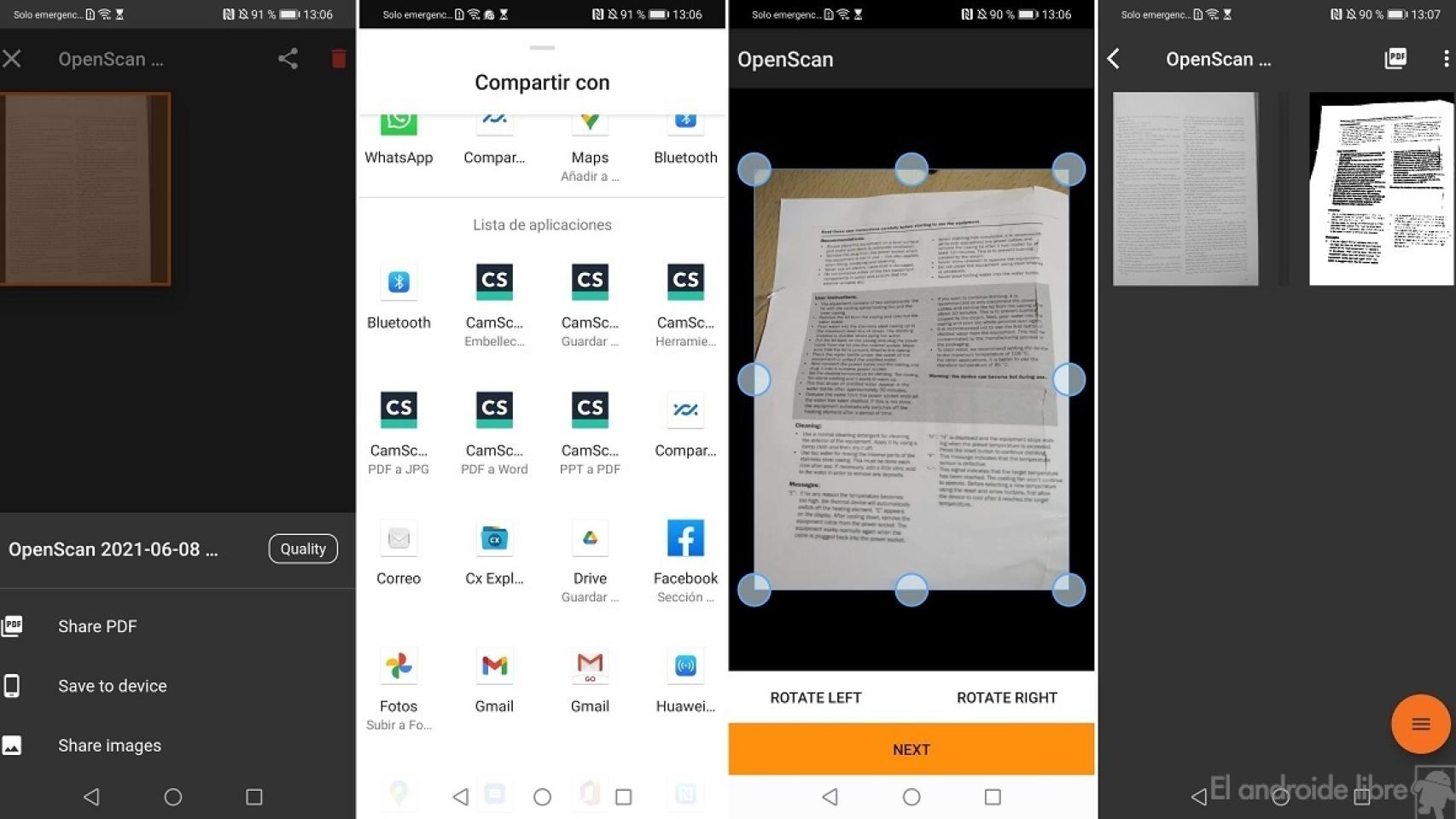 OpenScan: un escáner de documentos open source para Android