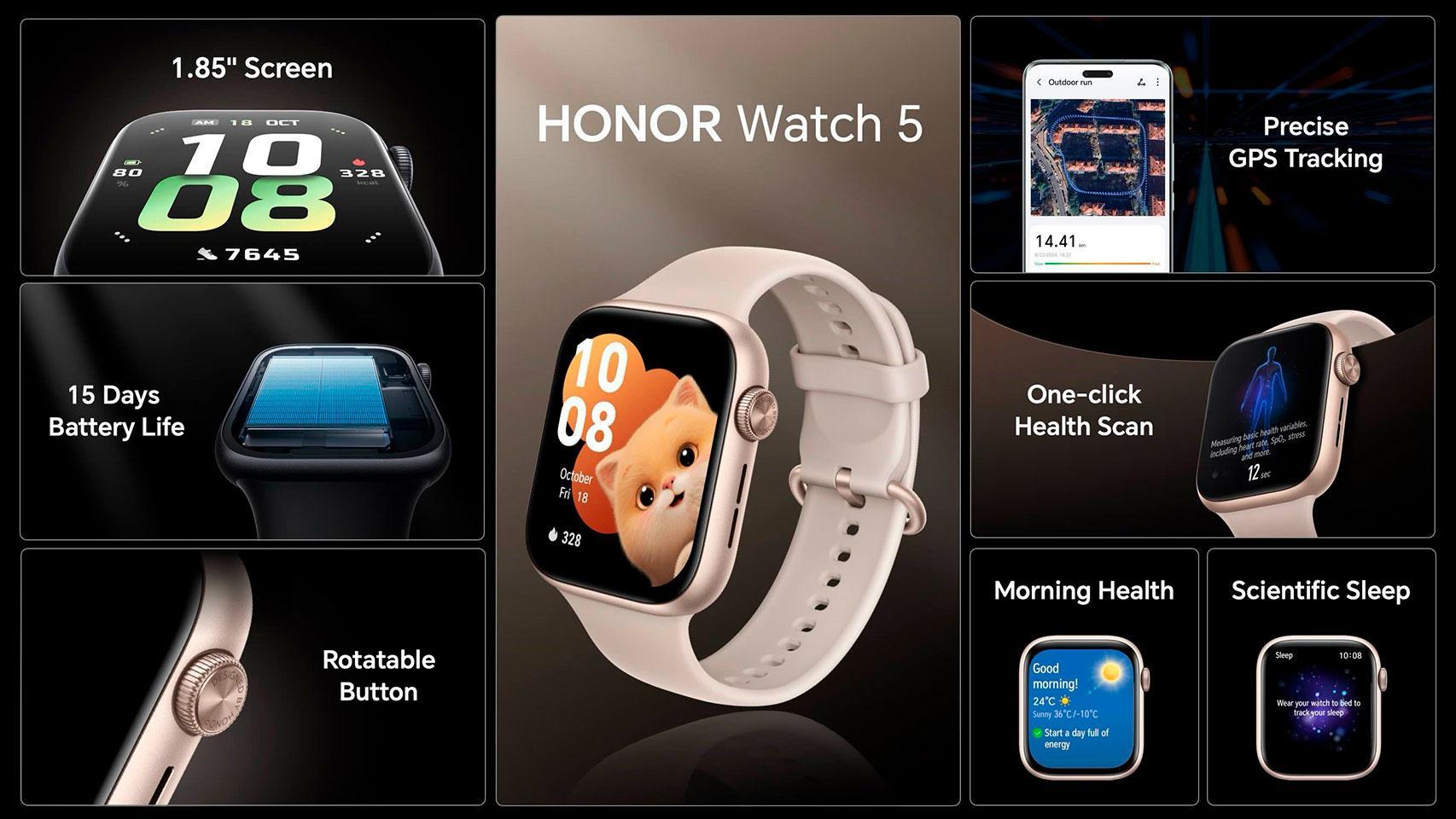 Honor lanza el reloj Watch 5 en España con la increíble tecnología de ...