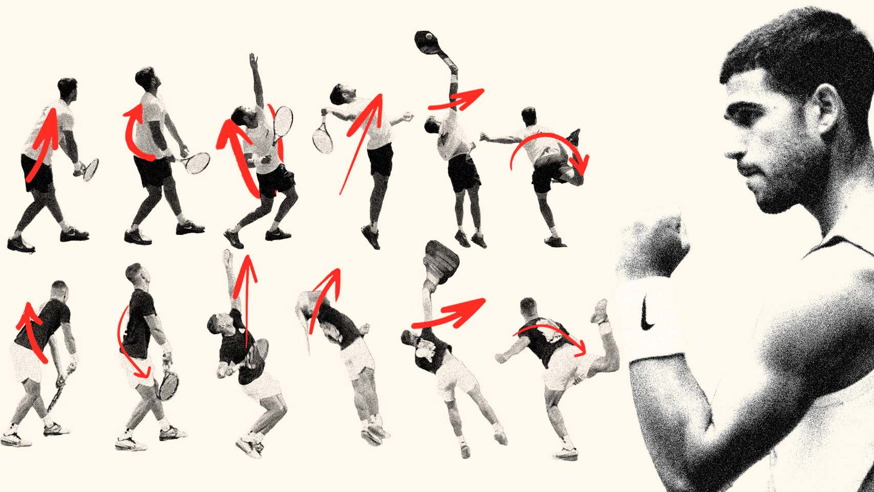 La transformación de Carlos Alcaraz en "un robot del saque": analizando el cambio de técnica que ...