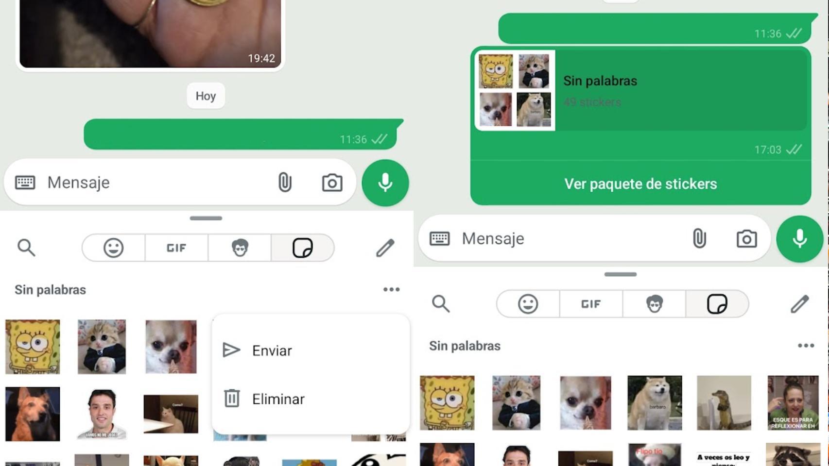 La genial acción de WhatsApp para compartir todos tus stickers con tus ...