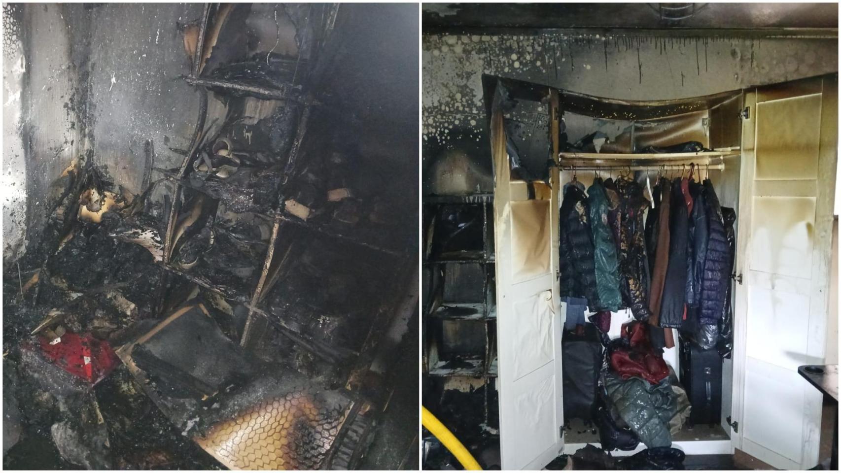 Desalojado un edificio de Arteixo (A Coruña) tras un incendio iniciado en un armario