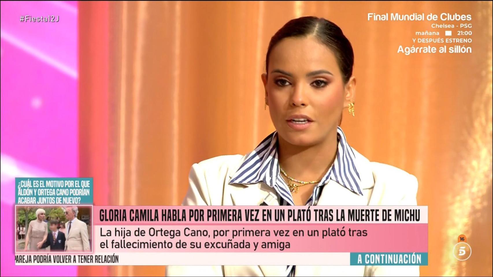 Gloria Camila reaparece en ‘Fiesta’ tras la muerte de Michu y rompe su silencio: “Ha sido ...