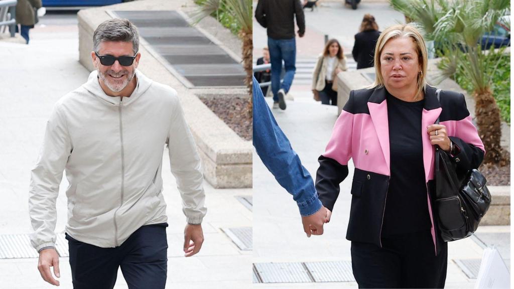 Toño Sanchís y Belén Esteban, cara a cara en el juzgado: su llegada por ...